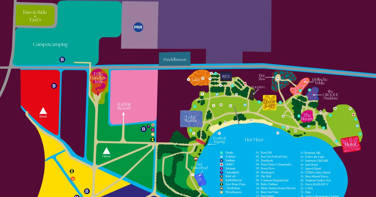 Plattegrond - Down The Rabbit Hole